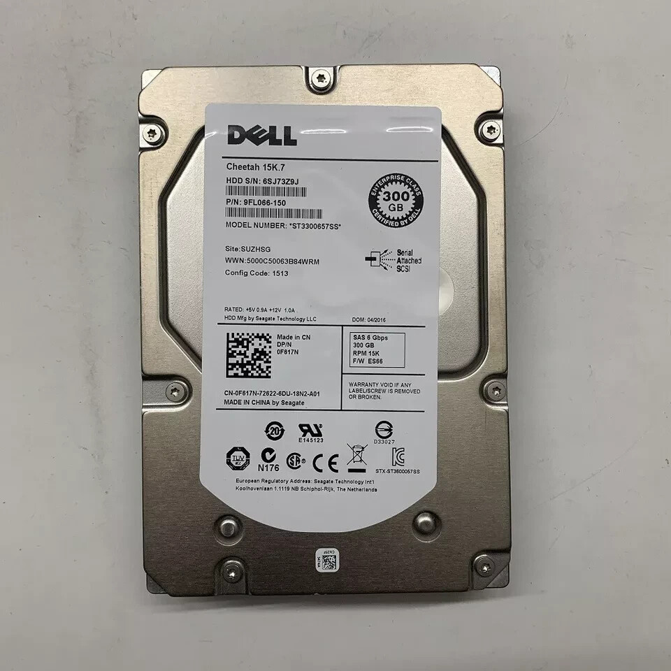 New Dell F617N 0F617N Cheetah ST3300657SS 300GB 15K.7 6G 3.5 SAS HDD ...
