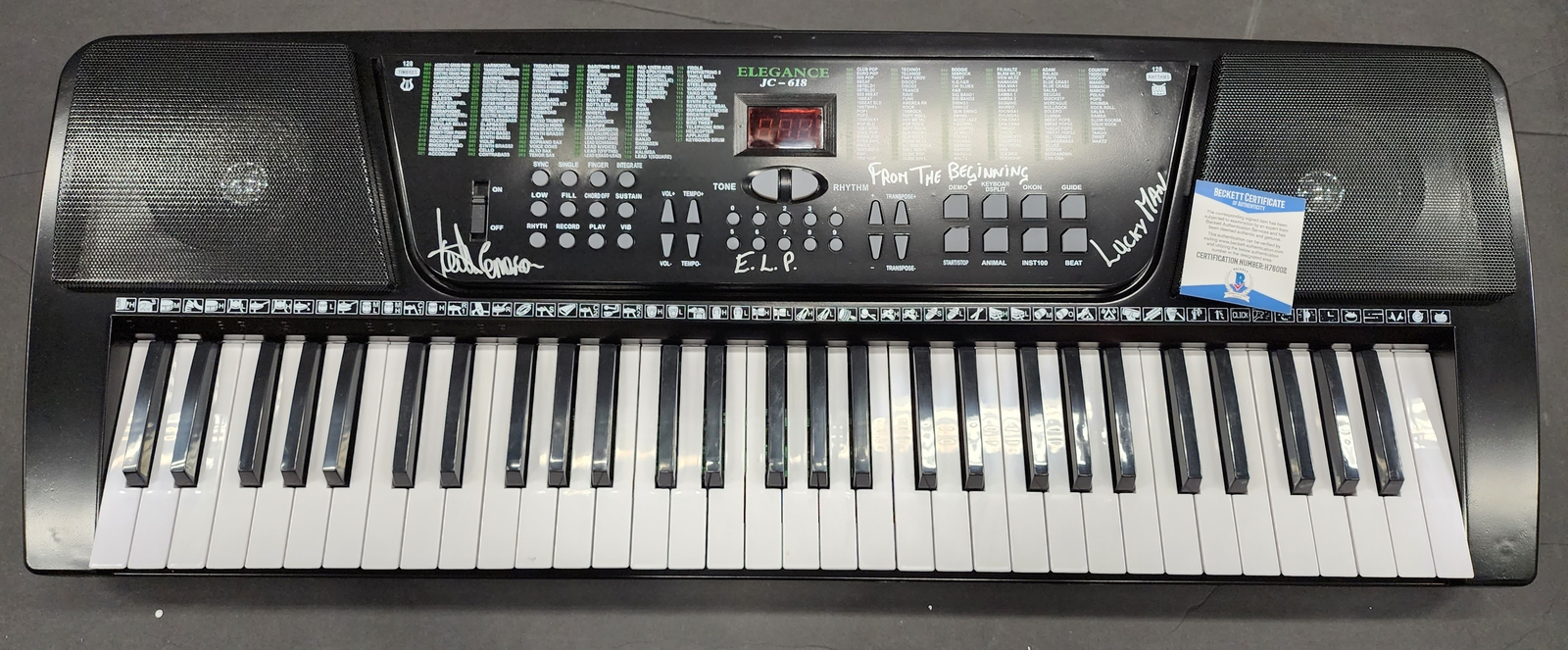 Keith Emerson Hand Signed Autographed Keyboard Beckett BAS H76002 | eBay