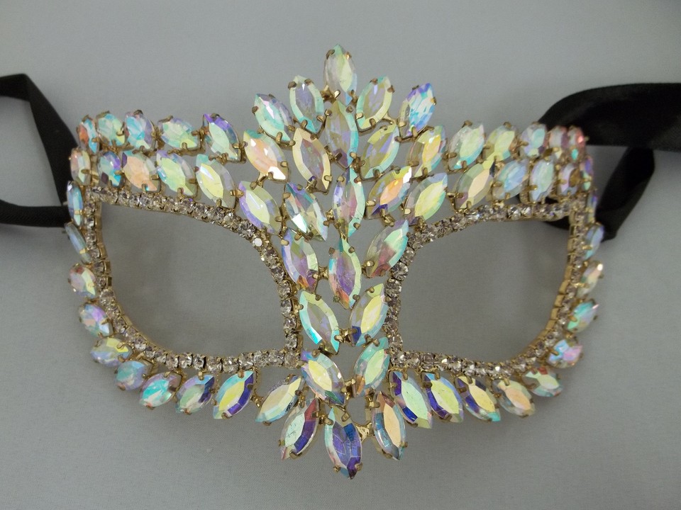 Full Rhinestone Crystal Masks Silver Gold Wedding Masquerade Mask | eBay