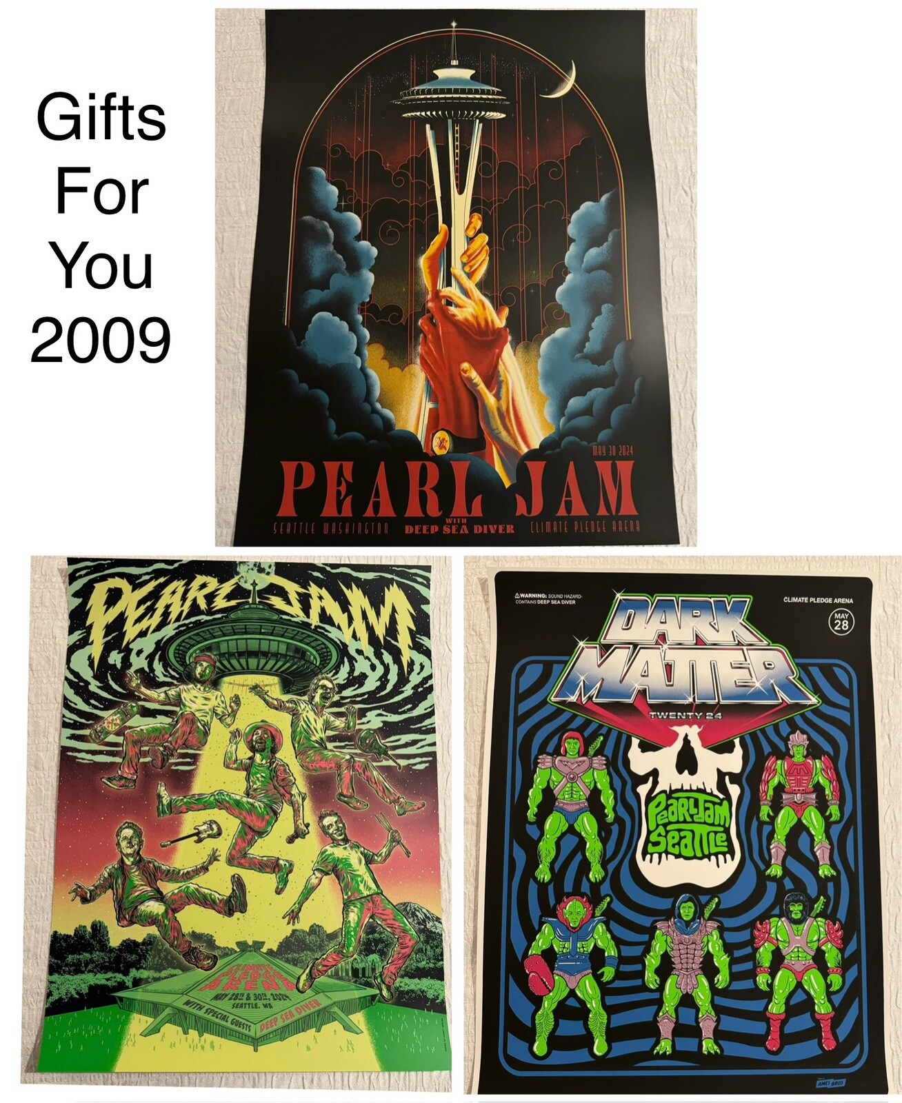 PEARL JAM SEATTLE 3 POSTER COMPLETE SET | Grelly USA