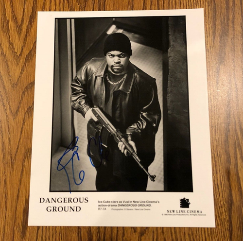 Ice Cube Signed Autographed Auto DANGEROUS GROUND 8x10 Photo NEW LINE ...