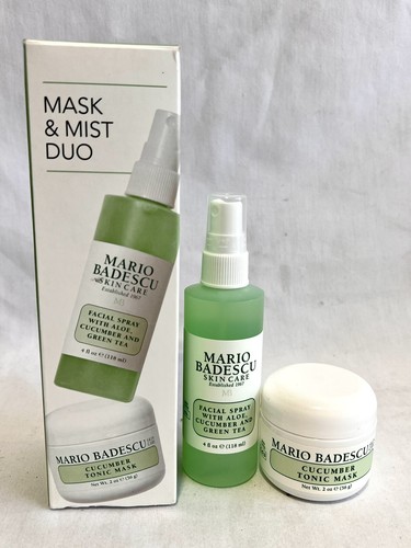 Mario Badescu Mask & Mist Duo Set w/ Cucumber Aloe & Green Tea New 2 oz ...
