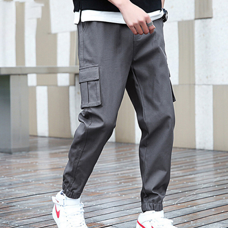 Men's Fashion Cargo Joggers Pants Multi Pockets Sweatpants Chino Combat ...