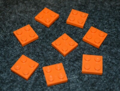 (8) 2x2 Orange Standard Plate Brick Bricks ~ Lego ~ NEW ~ | eBay