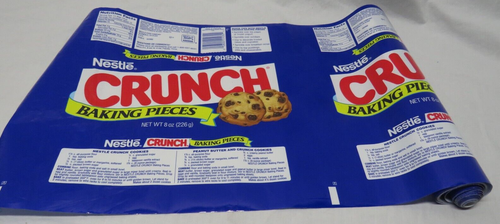 Vintage Nestle Crunch Baking Pieces Unused Production wrapper 20+ feet ...