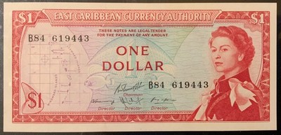 1965 EAST CARIBBEAN PAPER MONEY - ONE DOLLAR BANKNOTE! | eBay
