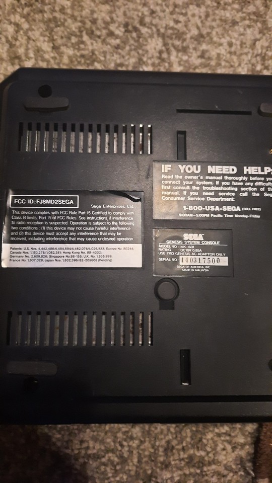 Sega Genesis 2 Console with Controller And Cables + Sonic 1&2 - Tested ...