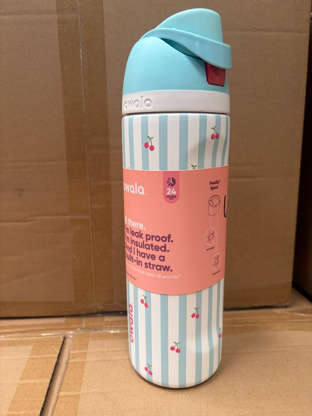 Owala Blue White 24oz Water Bottle Limited Edition FreeSip 5