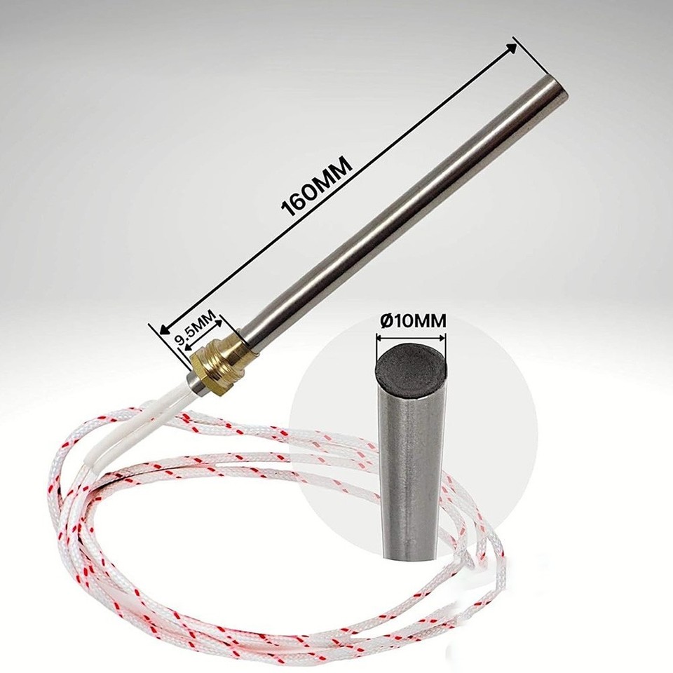 Stainless Pellet Ignition Rod 220V 10mm 3/8 inch Thread Heating Element ...