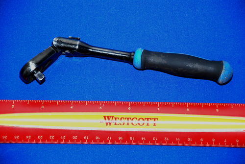 Matco Tools 1/4" Drive Blue Soft Grip Locking Flex-Head Black Chrome ...