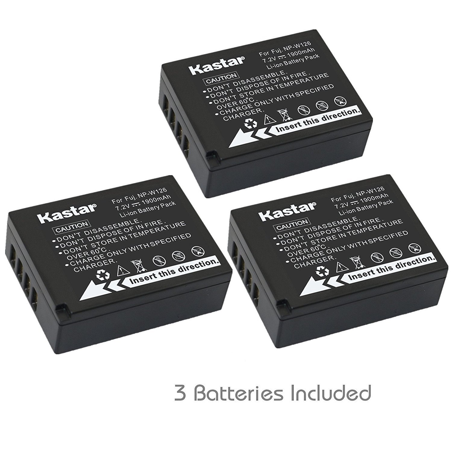 NP-W126 Battery for Fujifilm X-E1 X-E2 X-E2S X-E3 X-M1 X-T1 X-T2 X-T3 X ...