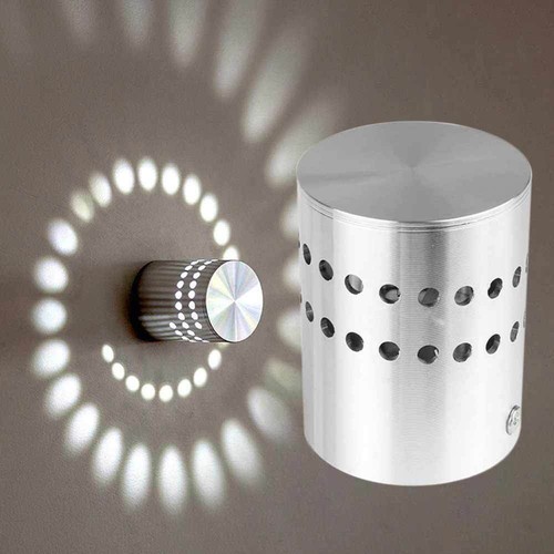 RGB 3W LED Sconce Spiral Ceiling Lamp Wall Light Fixture Bulb Home KTV ...