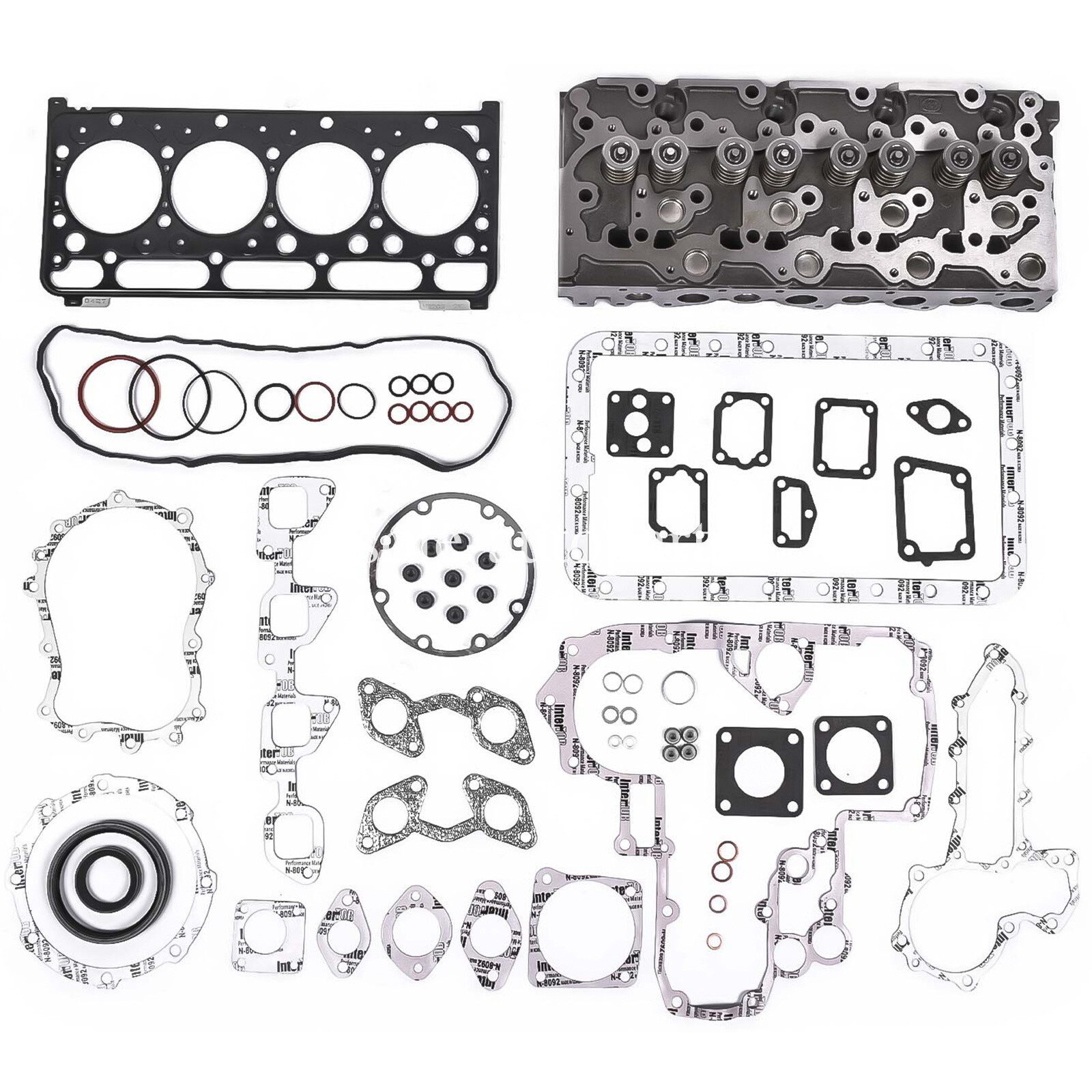 Complete Cylinder Head W/ Full Gasket Kit For Kubota V2203 Tractor ...