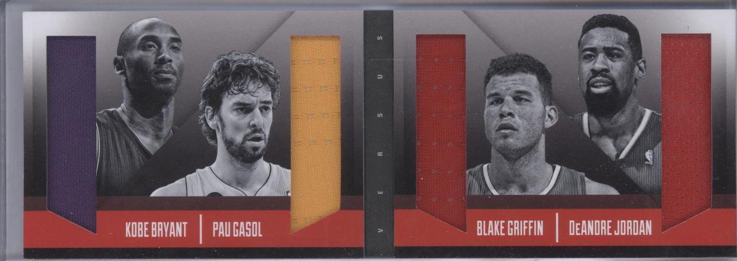 2013-14 Panini Preferred - Two on Two Rivalry Memorabilia Booklet Kobe ...