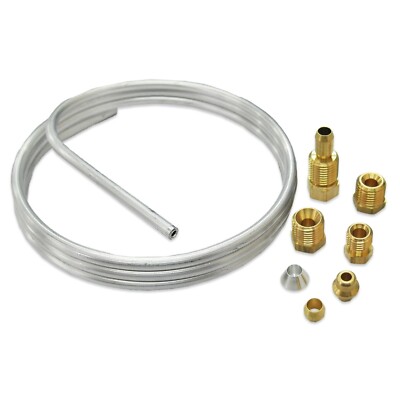GAS PILOT TUBE KIT 4mm ALUMINIUM TUBING NUTS & OLIVES NAT LPG BURNER 1M ...