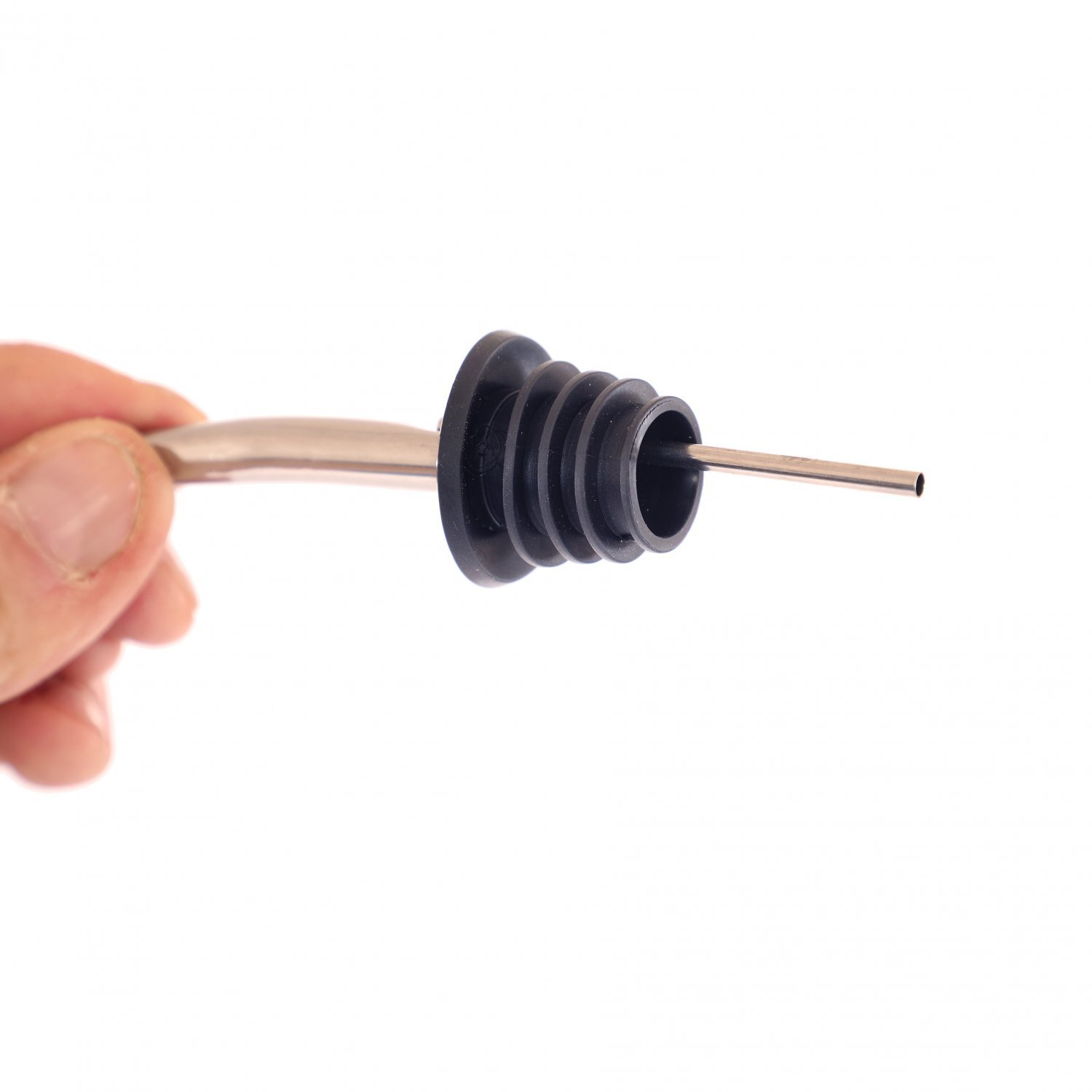 Set of 6 Stainless Steel Tapered Oil Spirit Liquor Bottle Freeflow ...