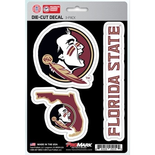 florida state seminoles ncaa college spirit car auto sticker decal set ...