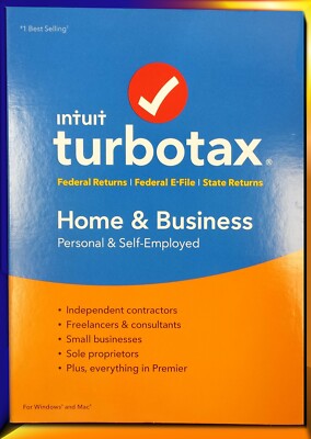 2018 TurboTax Home & Business federal e-file & state tax return for PC ...