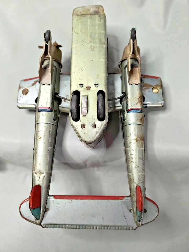 VINTAGE VERY RARE JAPAN TIN LITHO PACK PLANE US AIR FORCE C-120 ...