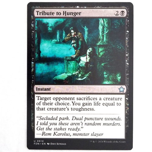 x1 Tribute to Hunger MTG FDN M/NM Instant Uncommon Black TCG CCG | eBay