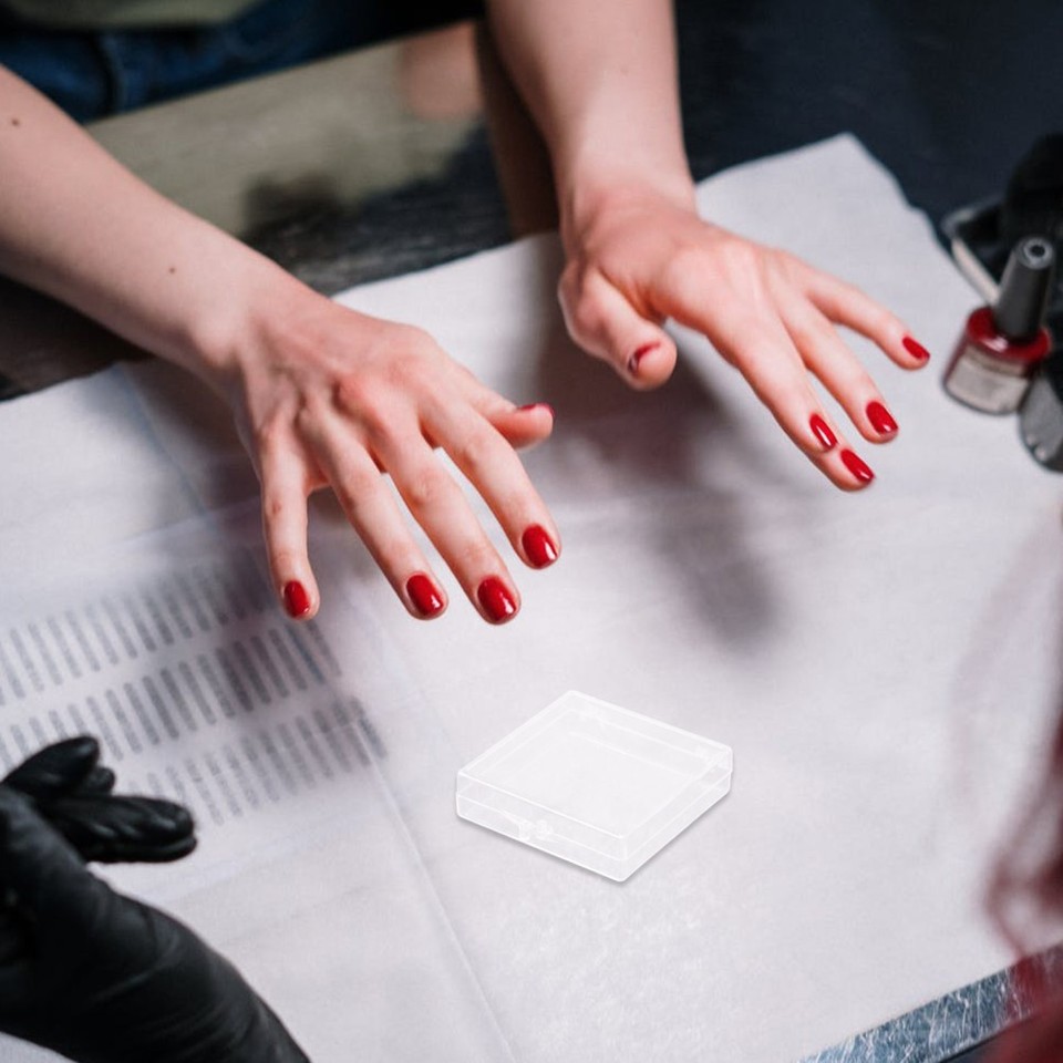 30 Pcs Fake Nails Storage Box Transparent Fake Nail Sticker Storage ...