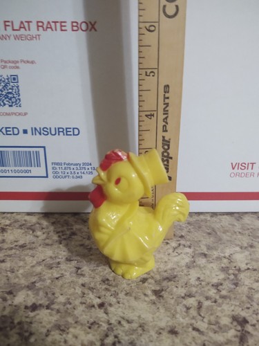Vintage Plastic Rooster Rattle Red Hat and Red Details Rattler 3" | eBay