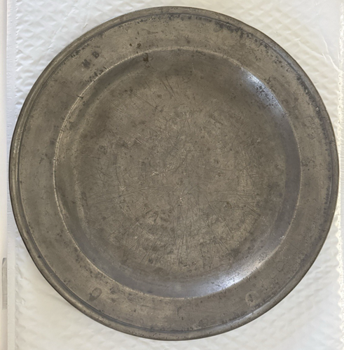 Antique 12" Pewter Place with "touch marks" | eBay