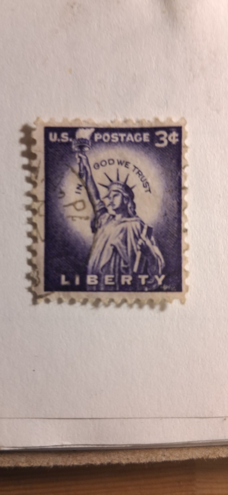 RARE 3 CENT LIBERTY --US POSTAGE STAMP PURPLE LADY STATUE OF LIBERTY ...