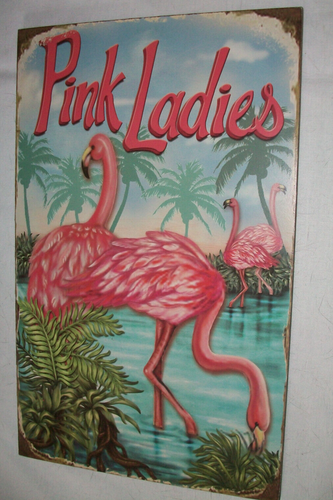 Pink Ladies Flamingos Painting on Wood | eBay