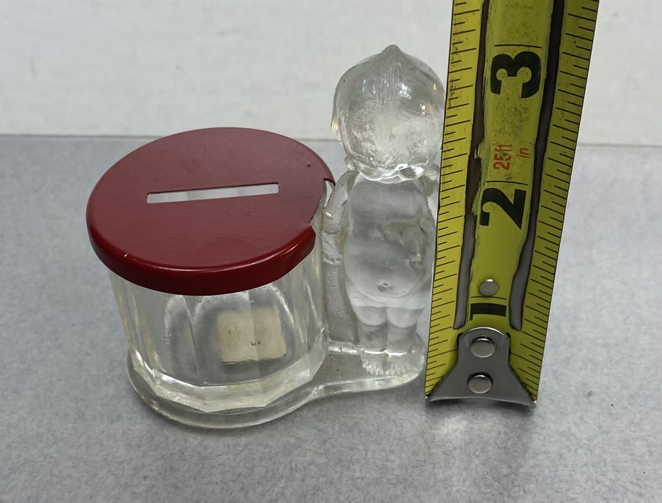Vintage Antique Clear Glass Kewpie Doll Bank Candy Container | eBay