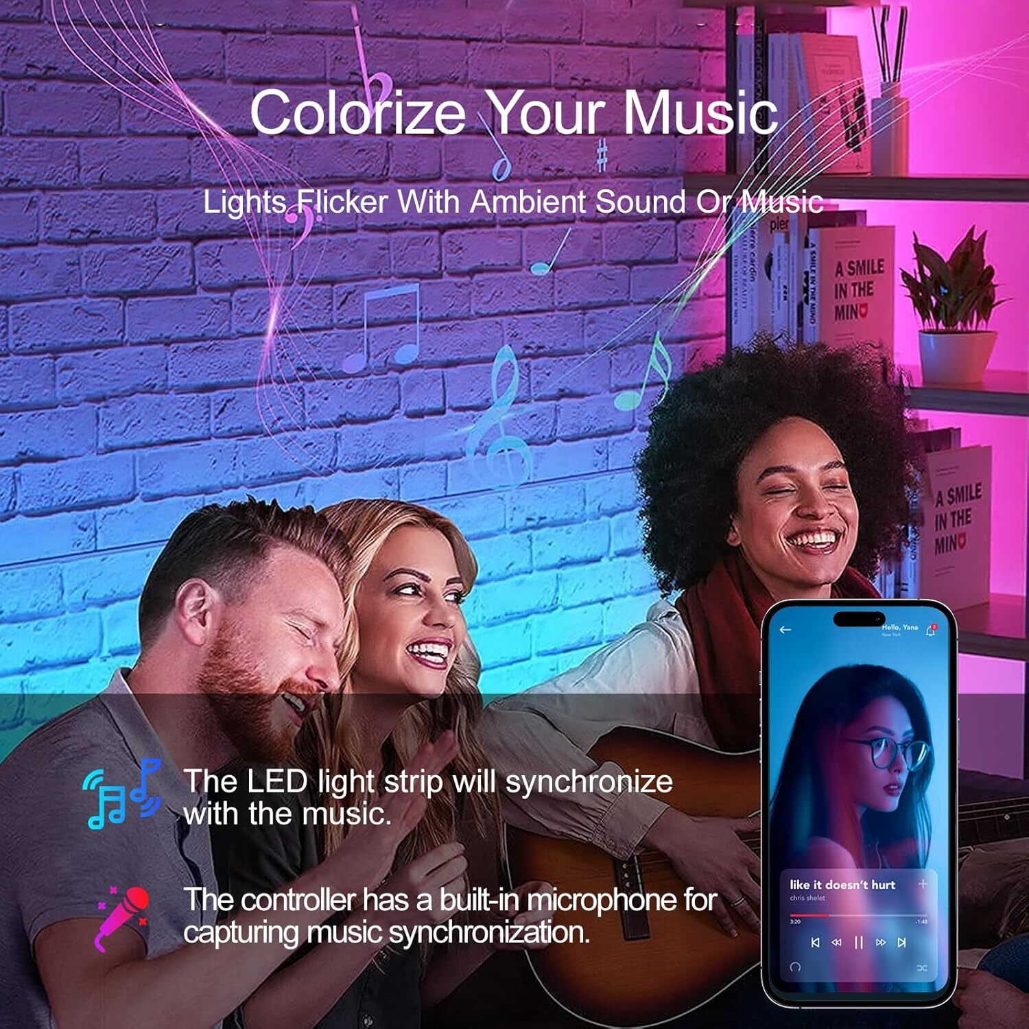 200 FT Led Strip Lights for Bedroom, Remote and App Control RGB Color ...