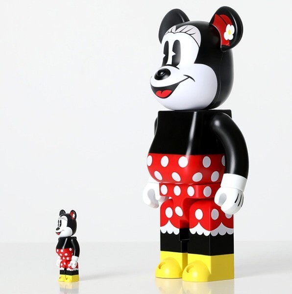 Medicom Toy BE@RBRICK Bearbrick 400% + 100% DESNEY MINNIE MOUSE ...