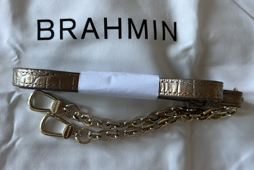 Brahmin Madison Rose Gold Melbourne Croc Embossed Lthr. Xbody/Phone ...