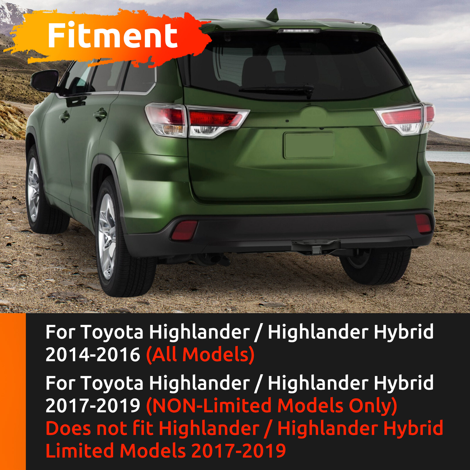 For Toyota Highlander (NON-Limited) 14-19 PT228-48174 Tow Trailer Hitch ...