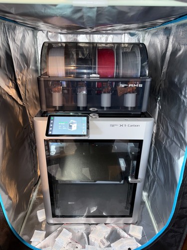 Bambu Lab X1C Combo 3D Printer With AMS System Used with Enclosure and ...