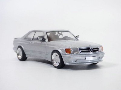 MERCEDES 560SEC kit large AMG gris 1/43 Wide body | eBay
