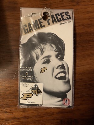 Purdue University game faces tattoos set a four | eBay