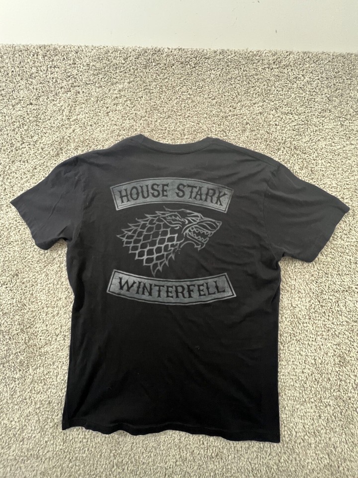 Game Of Thrones House Stark Logo Men’s T-shirt Adults Size Small HBO ...