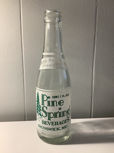 PINE SPRING Beverages 7oz ACL Soda Bottle Brunswick, ME 1971 🥤 | eBay