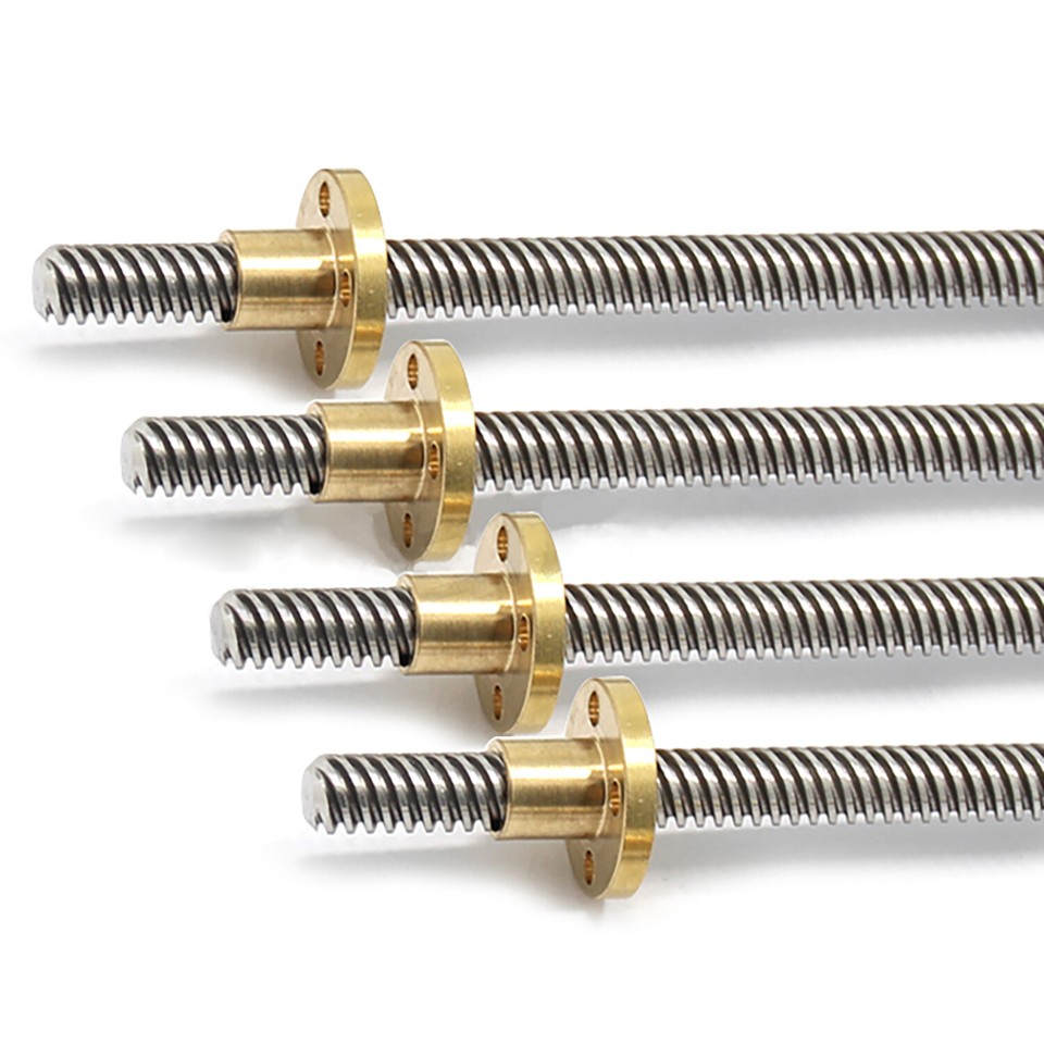 T10-T36 Trapezoidal Right-Hand Threaded Rod Lead Screw A2 Stainless ...