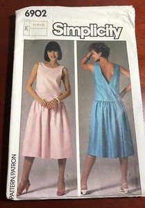 Patterns Sewing 1985 Womens By Simplicity Pattern Number 6902 Sizes 8 ...