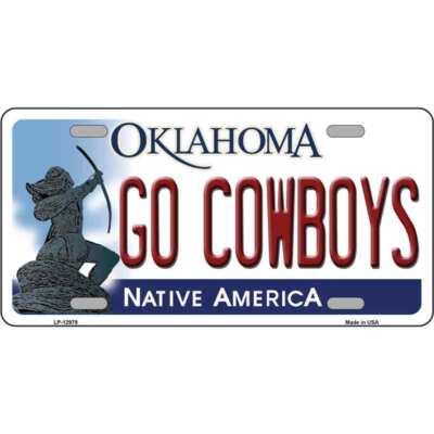 Go Cowboys Novelty Metal License Plate Tag LP-12979 | eBay