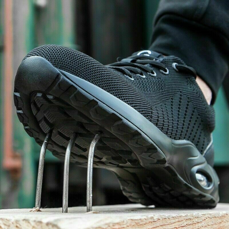 Indestructible Safety Work Shoes Steel Toe Breathable Work Boots Mens ...