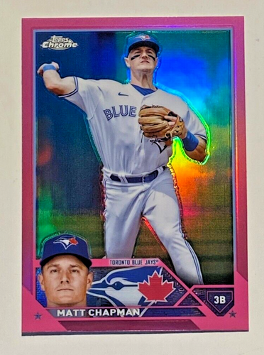 2023 Topps Chrome Baseball #158 MATT CHAPMAN Pink Refractor | eBay