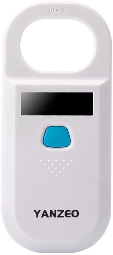 Handheld Digital Pet ID Chip Scanner Rechargeable Animal Microchip RFID ...