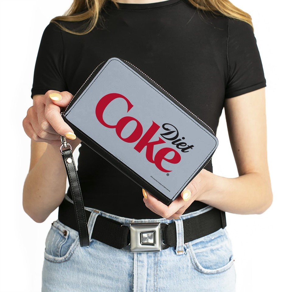 The Coca-Cola Company Wallet, Zip Around, Diet Coke Logo Centered Light ...