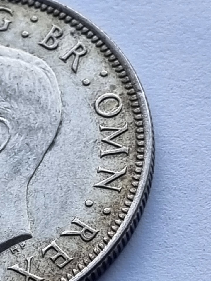 1945 King George The V1 Silver . 500 Half Crown Coin In An AUNC ...