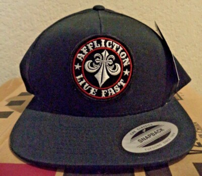 AFFLICTION BLACK HAT CAP A20002 SNAPBACK *NEW* | eBay
