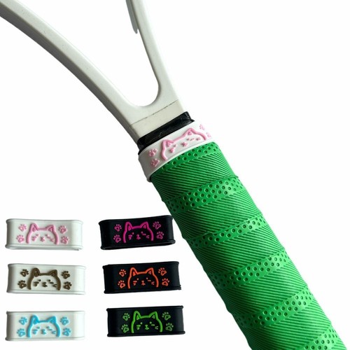 2pcs Cartoon Cat Overgrips Rubber Ring Tennis Racket Grips Ring Tennis ...