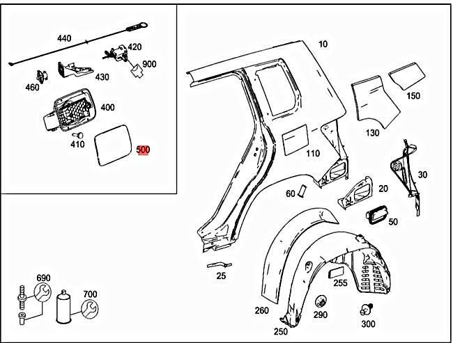 Genuine MERCEDES X204 GLK-CLASS X204 Paneling 2047570306 | eBay